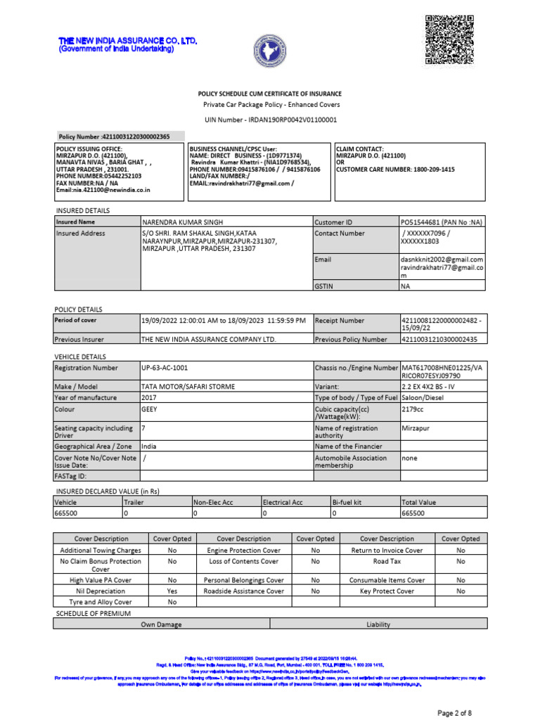 Policy | PDF | Insurance | Vehicle Insurance