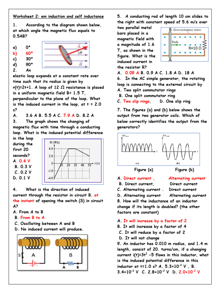 electromagnetic induction | PDF | Electromagnetic Induction | Inductance