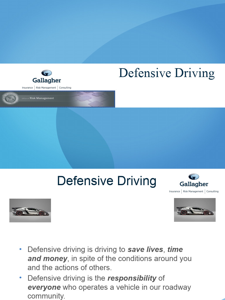 Powerpoint Defensive Driving | PDF | Driving | Traffic Collision