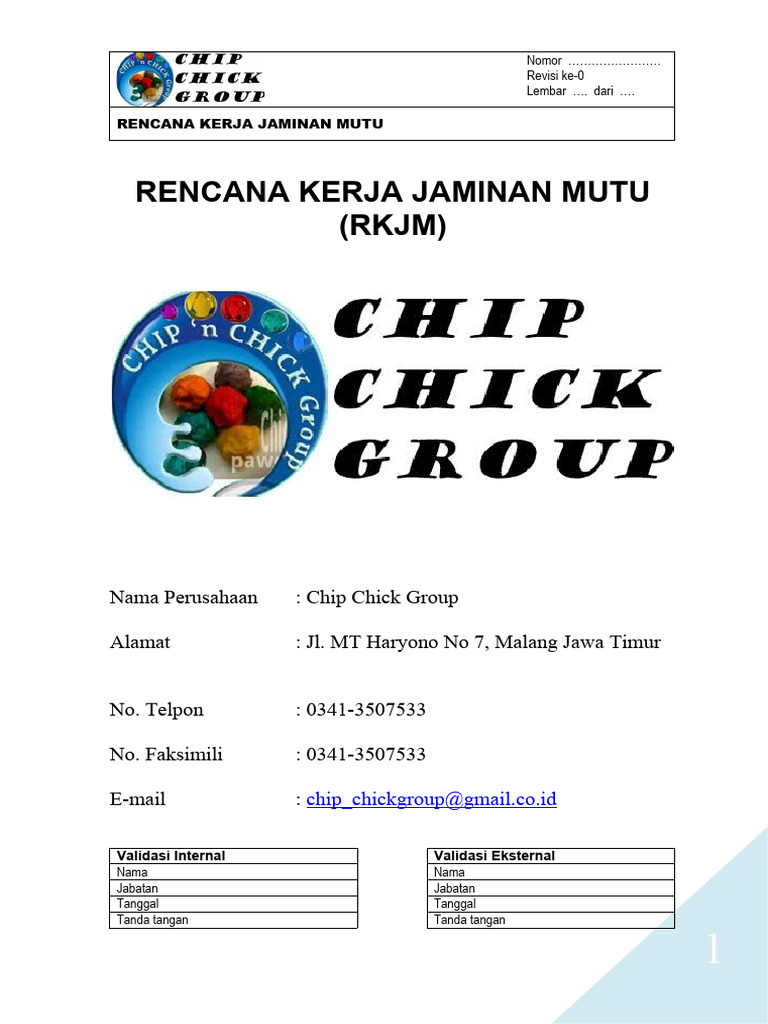 Rencana Kerja Jaminan Mutu | PDF | Bisnis