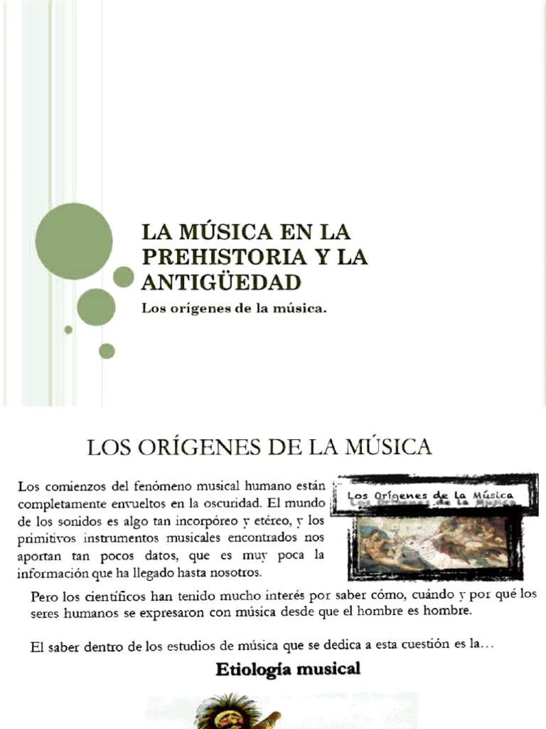 La Musica Prehistoria - Antiguedad | PDF | Instrumentos musicales ...