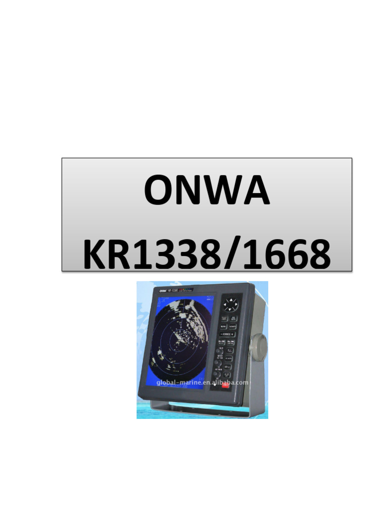 ONWA KR-1338 - Radar | PDF | Radar | ruido