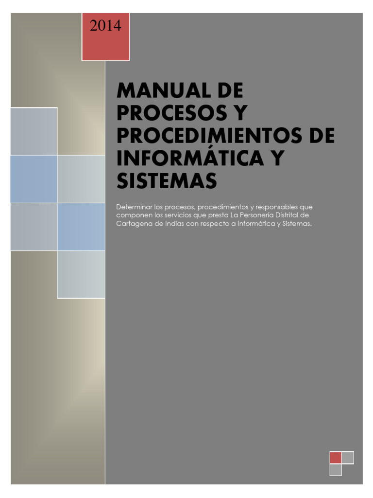 Manual de Procesos y Procedimientos de Informatica y Sistemas | Descargar gratis PDF | Servidor ...