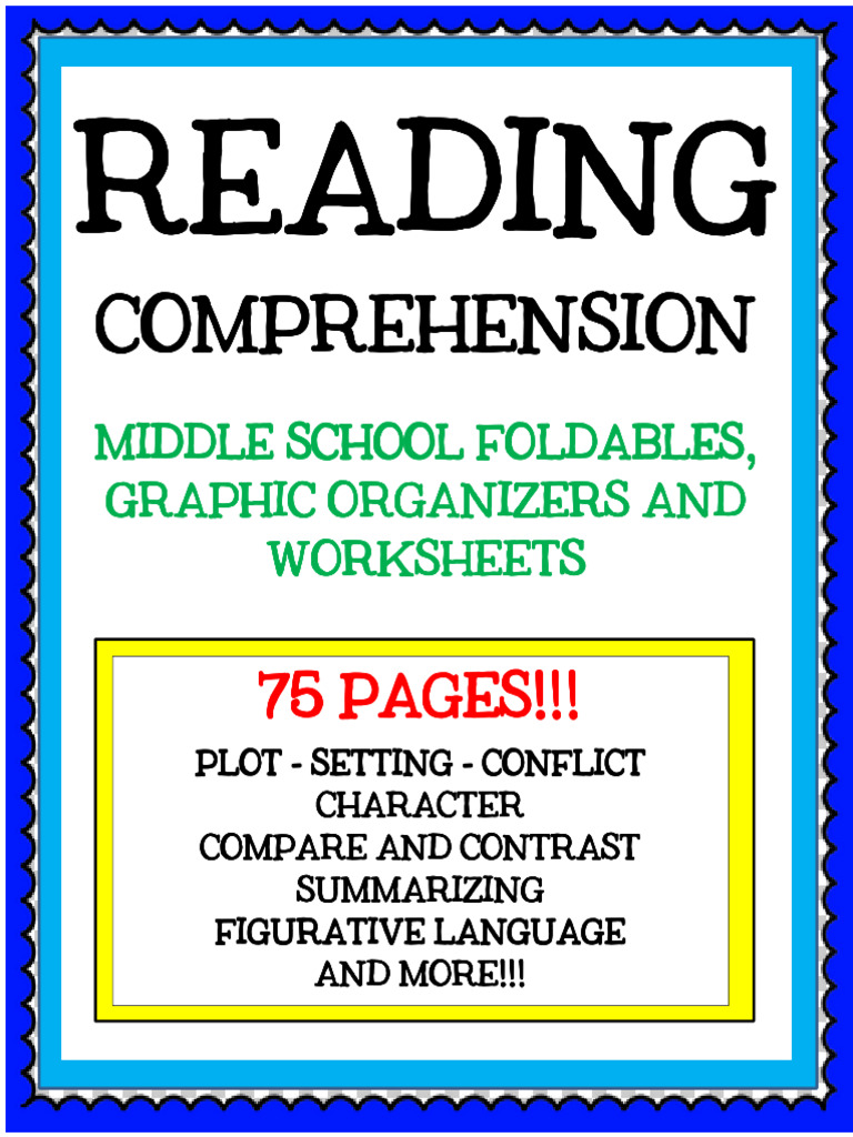 Reading Comprehension Graphic Organizers for Middle School | PDF ...