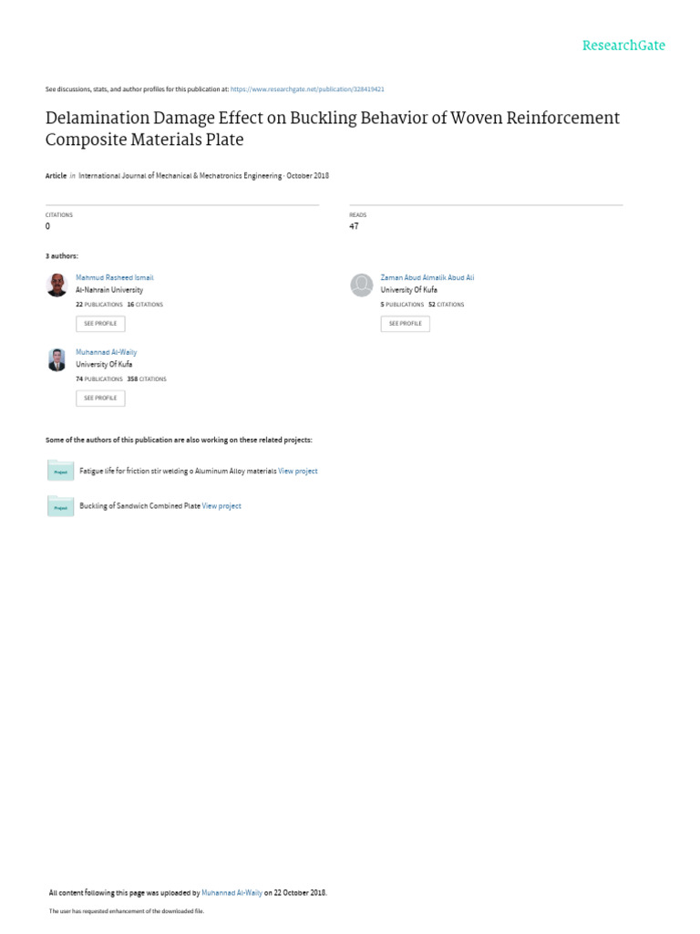 BucklingDelamination IJMME IJENS | PDF | Composite Material | Young's ...