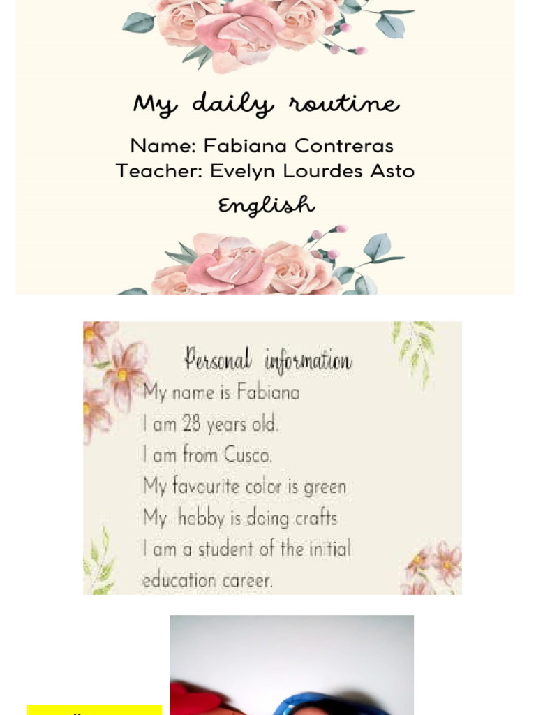 Exposicion My Daily Routine | PDF