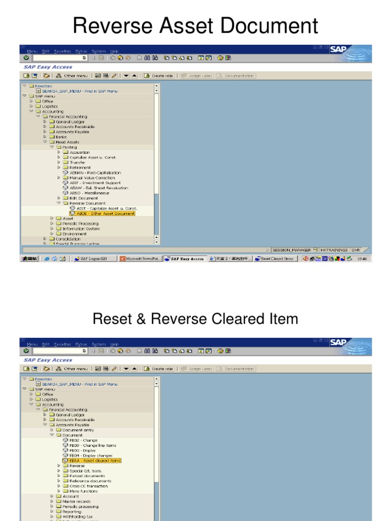 Reverse Asset & Payment Clearing Guide | PDF