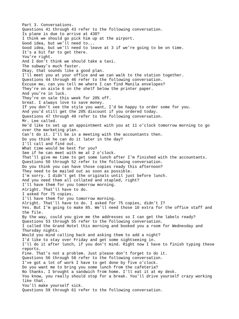 Practice G - Part 3 Extract | PDF