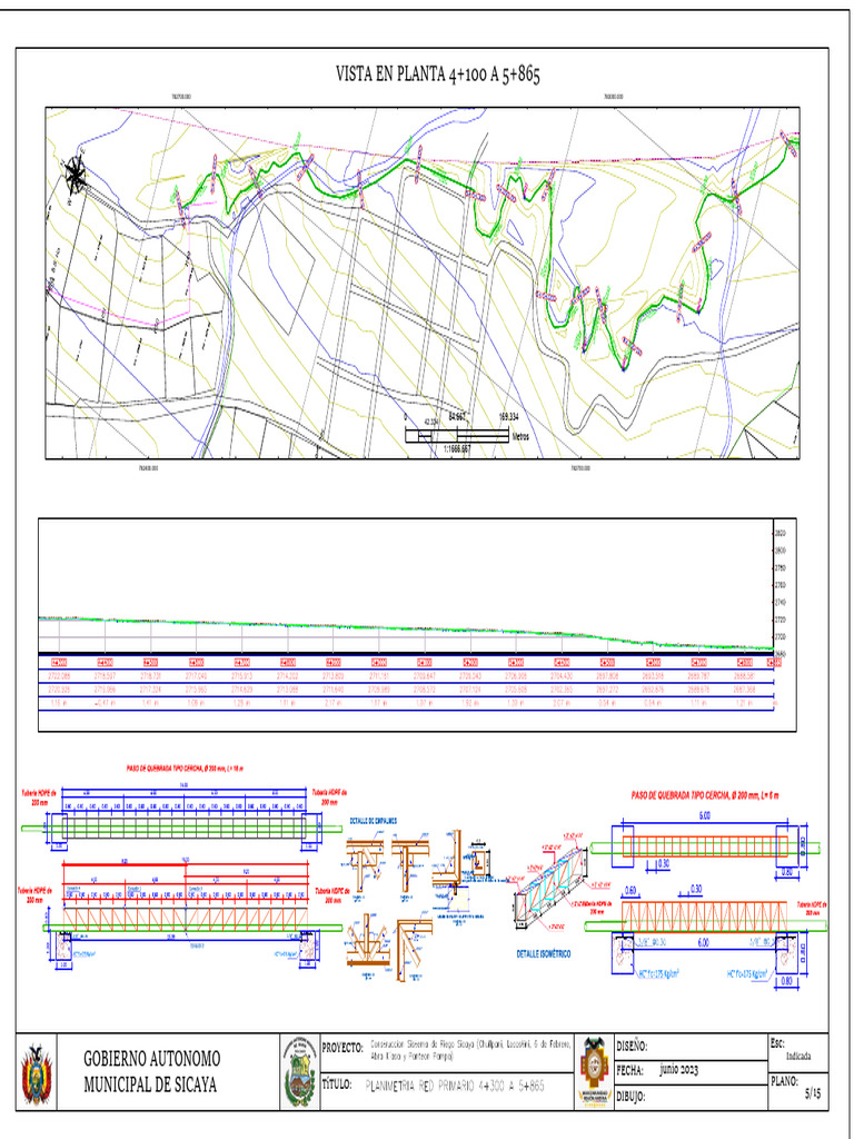 Red Principal 4+300 A 5+865 y Pasos de Quebrada | PDF