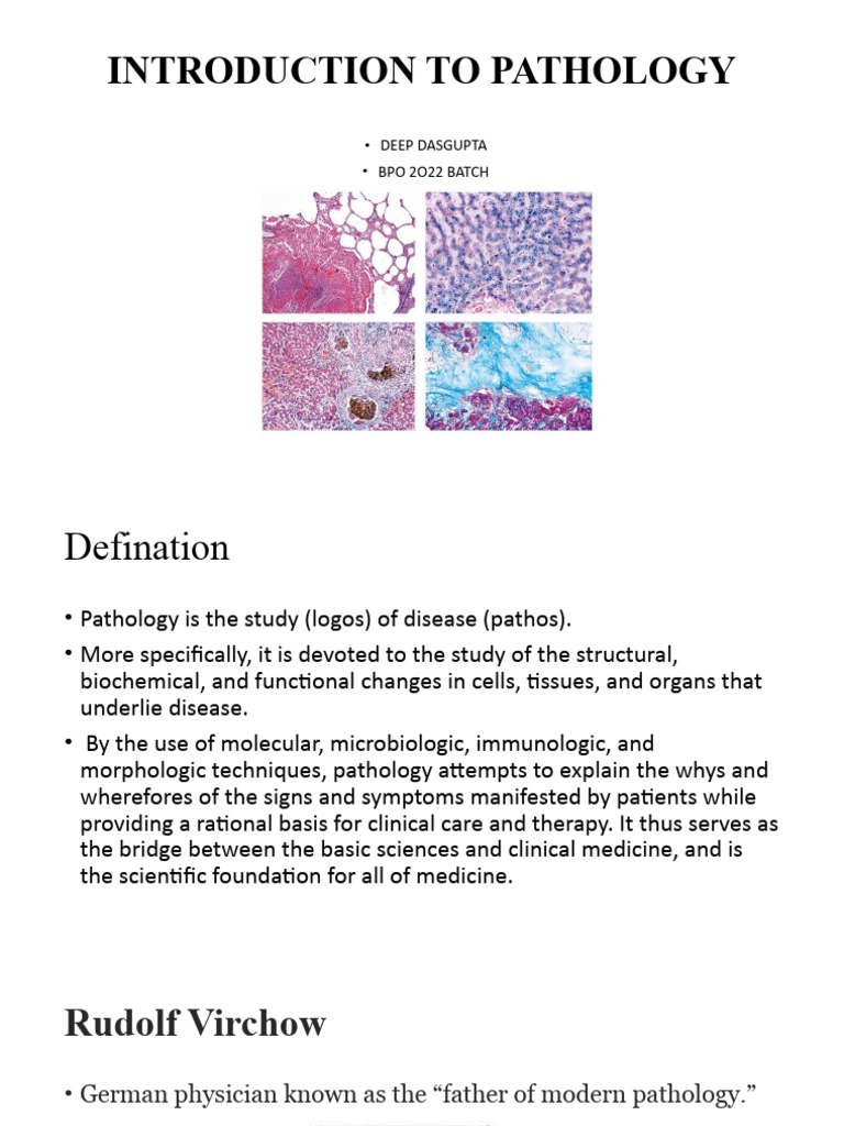 Introduction To Pathology | PDF | Pathology | Infection
