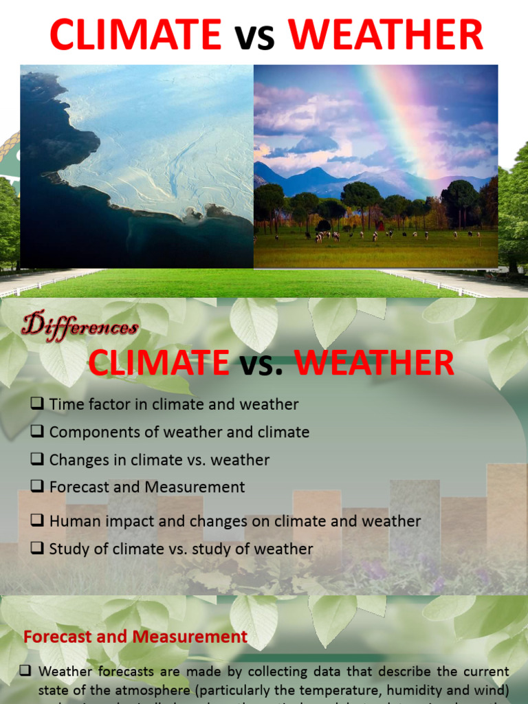 Climate vs Weather: Key Differences Explained | PDF | Climate | Weather