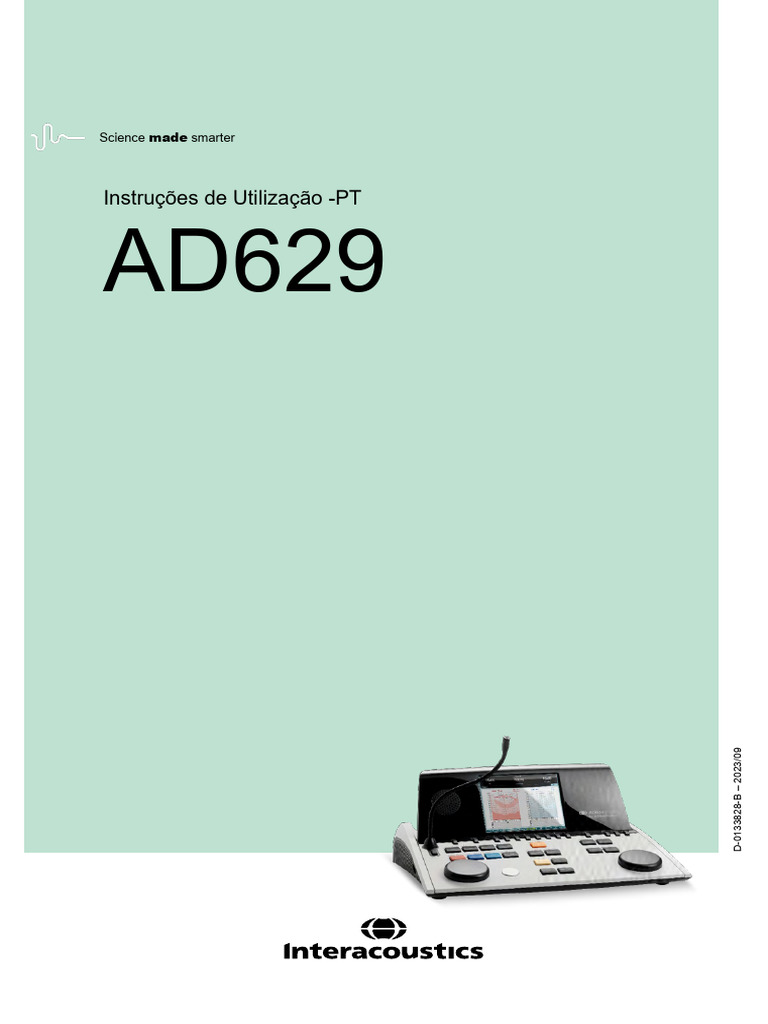 Manual Audiômetro AD629 | PDF | Fones de ouvido | USB