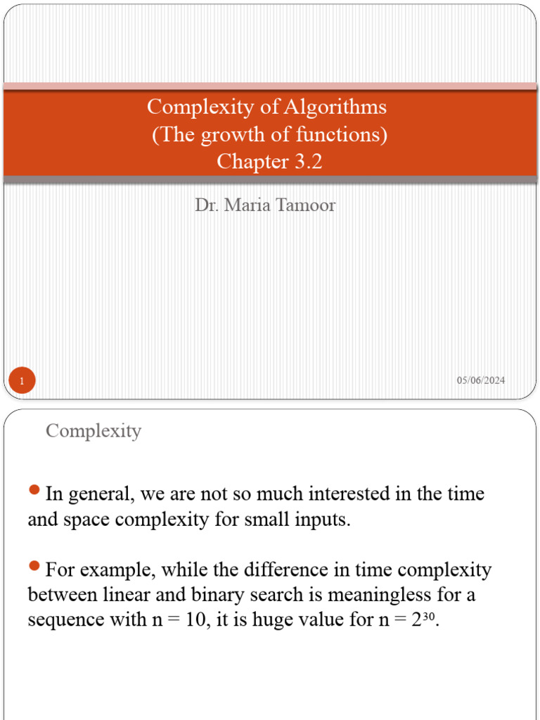 Complexity of Algorithms | PDF | Time Complexity | Algorithms