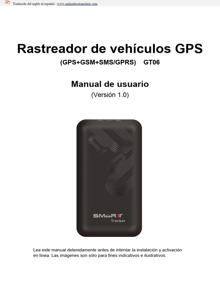 Gps Vehicle Tracker Gps Gsm Sms Gprs Gt0.en.es | PDF | Relé | paquete ...