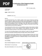 Non DG Declaration | PDF | Dangerous Goods | Cargo