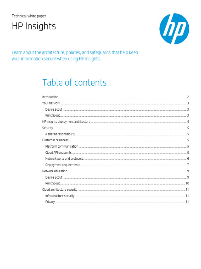 HP Insights | PDF | Computer Network | Cloud Computing