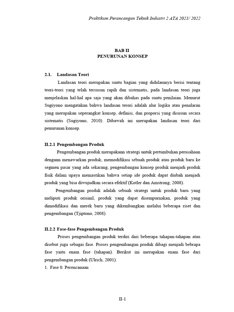 (ACC) BAB II Penurunan Konsep | PDF