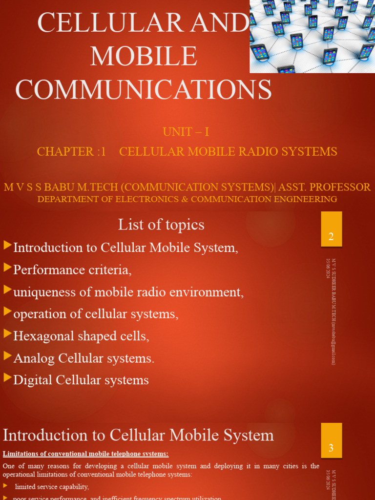 Unit1chapter1 171125094511 | PDF | Cellular Network | Mobile Phones
