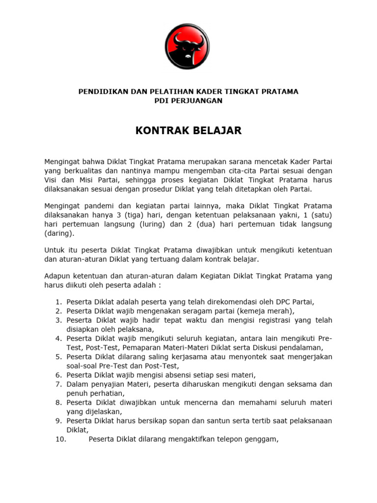 Kontrak Belajar | PDF | Bisnis