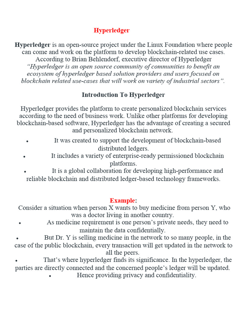 Hyperledger(1) | PDF | Distributed Computing | Information Technology