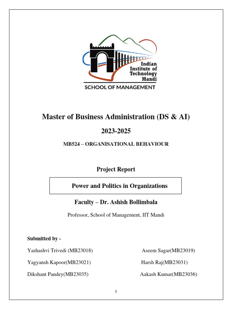 OB Project Report - Group - 6 | PDF | Statistics | Dependent And ...