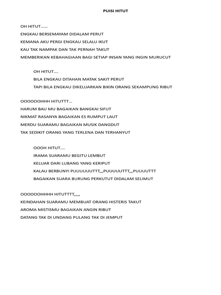 Puisi Hitut | PDF