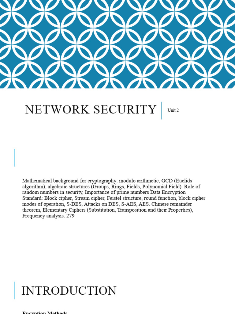 Unit 2 Network and Security | Download Free PDF | Cryptography | Key (Cryptography)