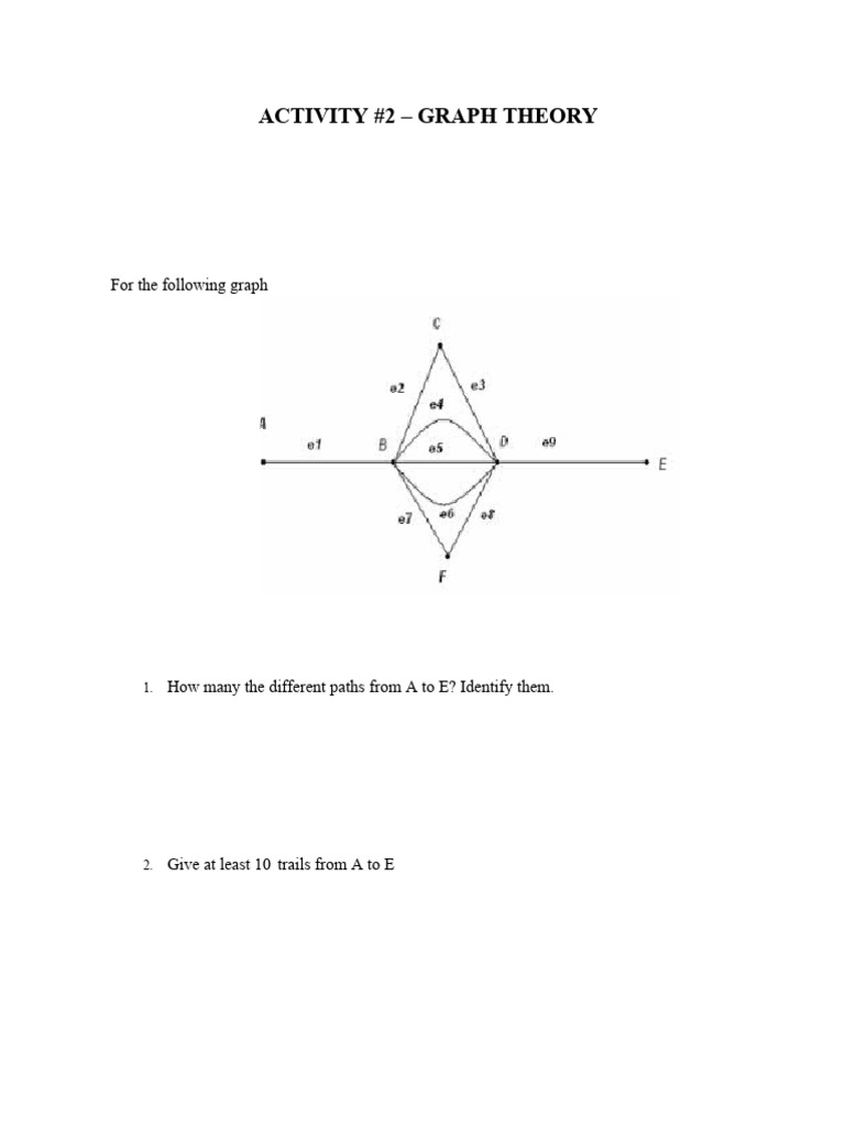 Activity 2 Graph Theory | PDF