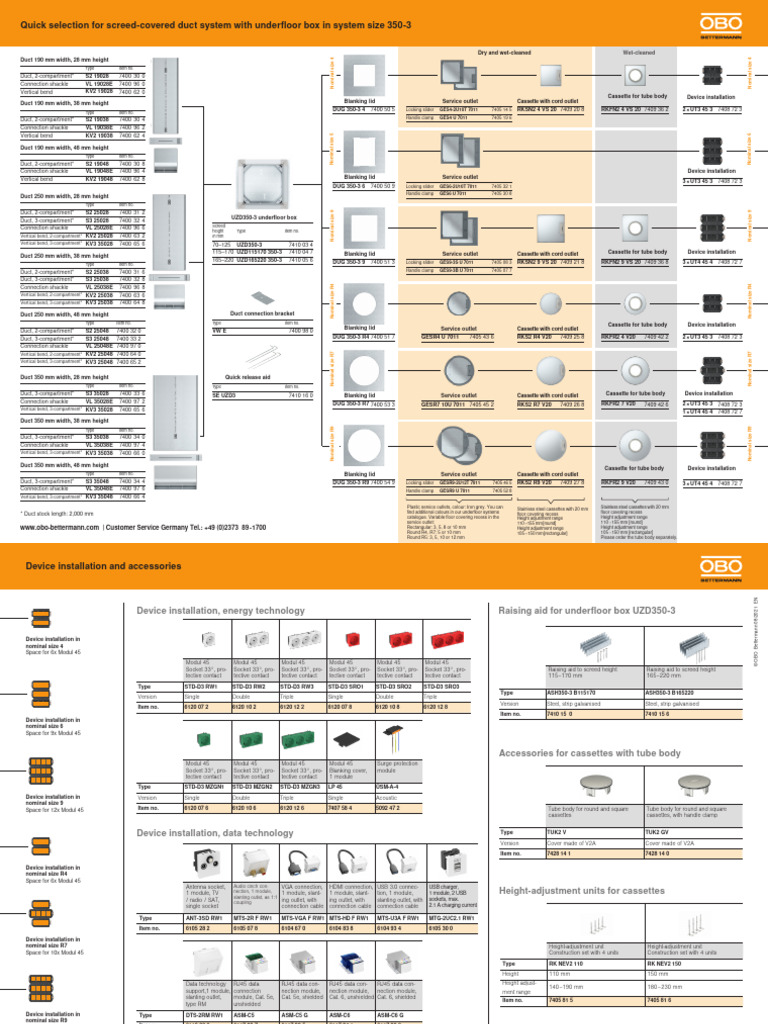 Calhas Chao OBO Produtos | PDF | Usb | Electronics
