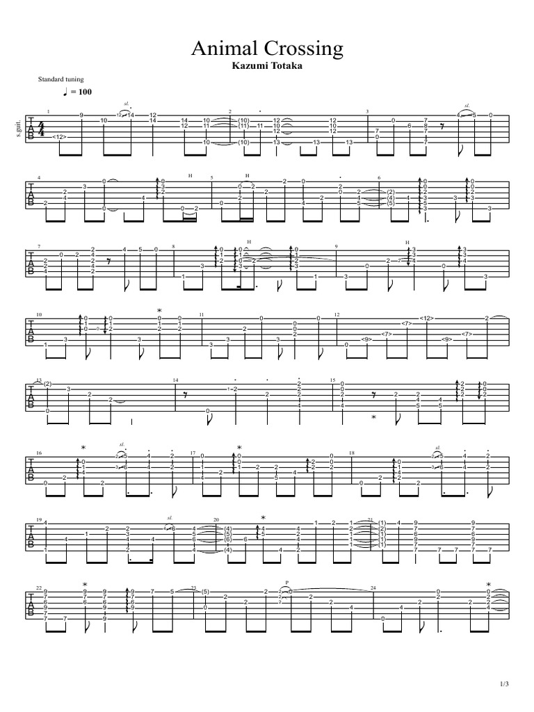 Animal Crossing Tabs | PDF