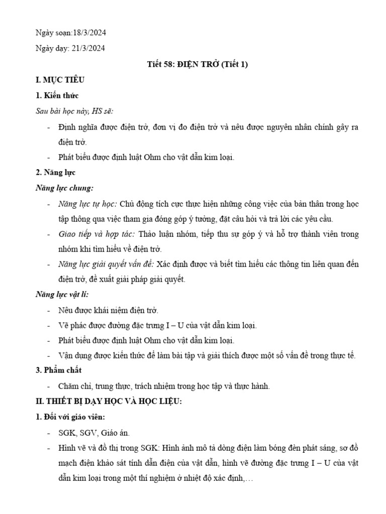 T58 Dien Tro (Tiet 1) | PDF