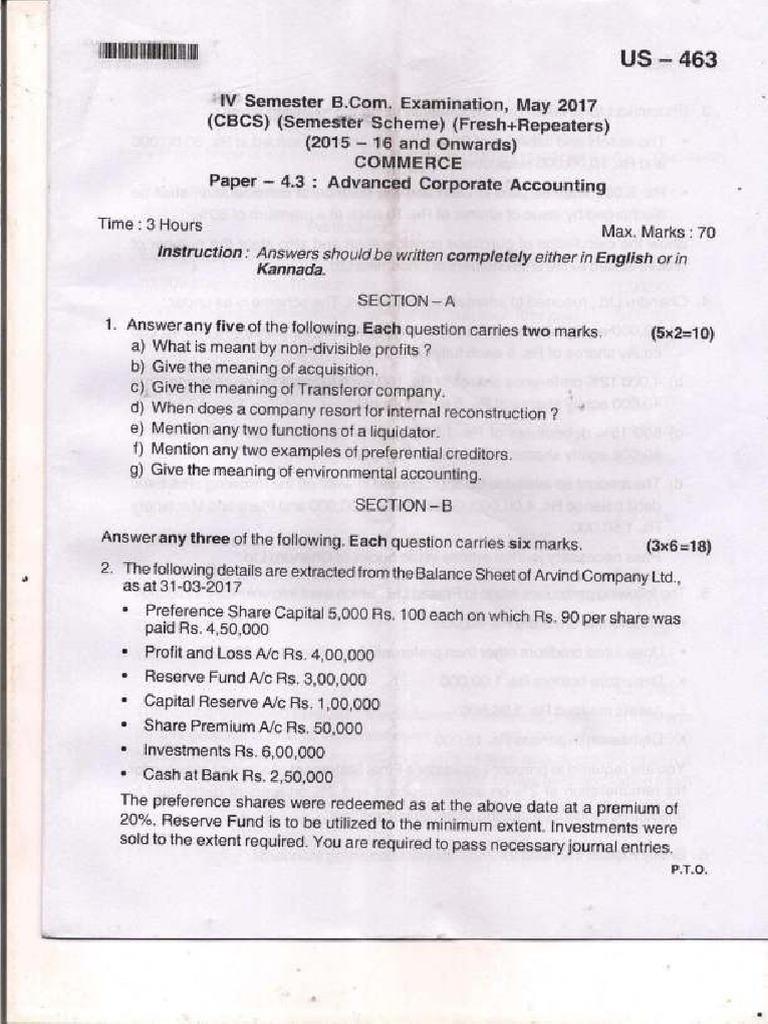 2nd B. Com Notes | PDF