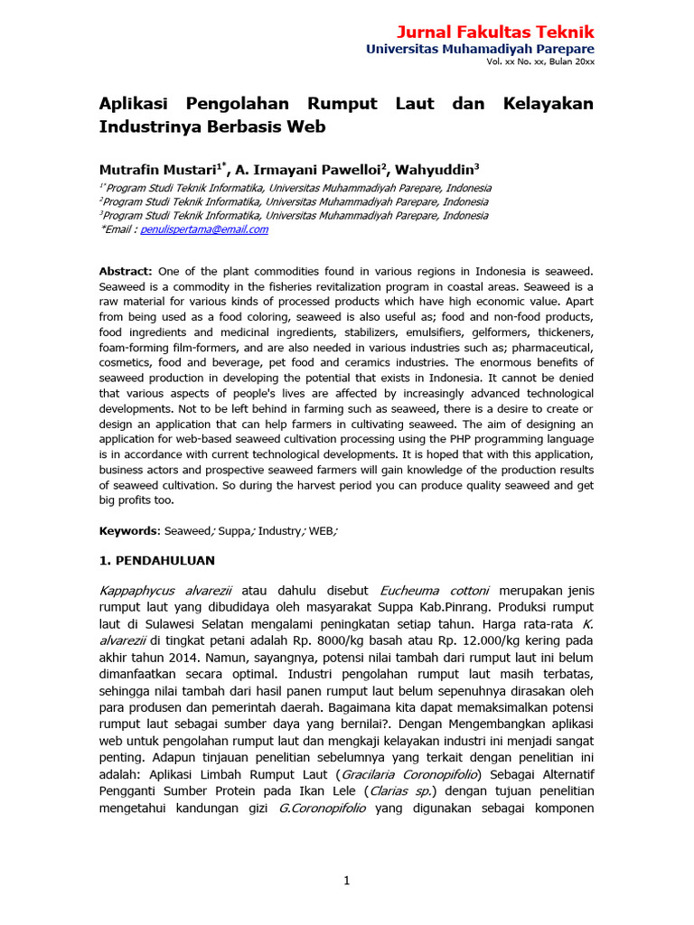 Rev3-Jurnal - Pengolahan Rumput Laut | PDF