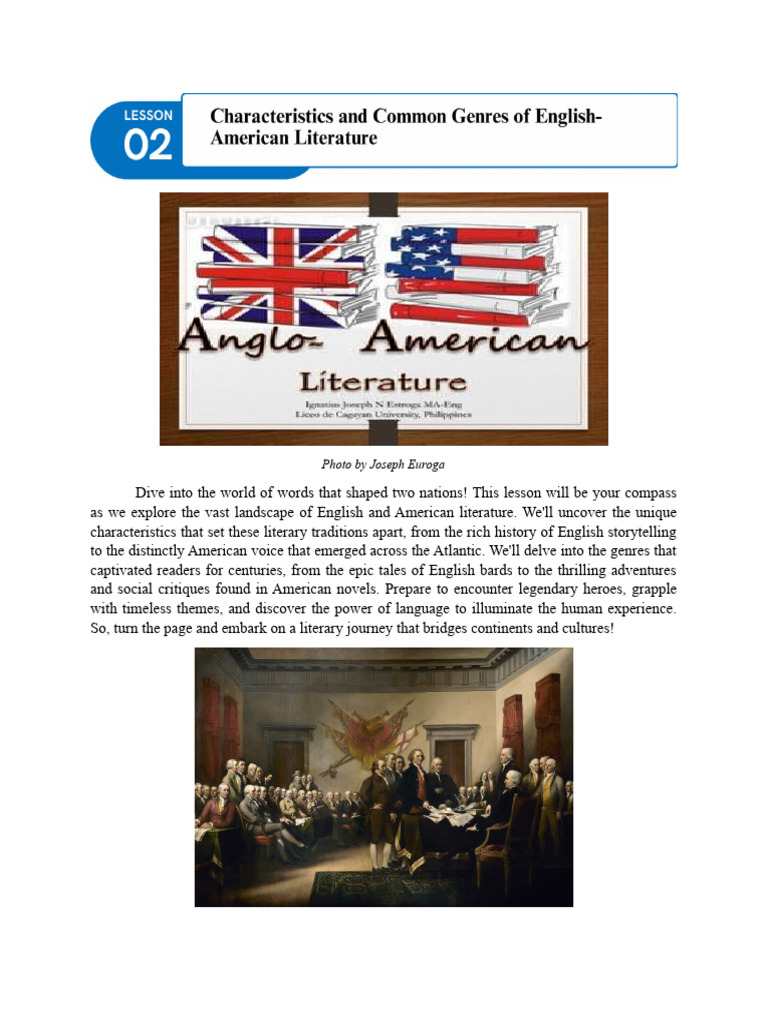 Revised Lesson 2 - Module 1 | PDF | English Literature | American ...