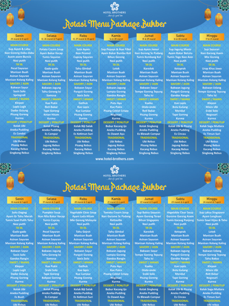 Menu Bukber 2024 | PDF
