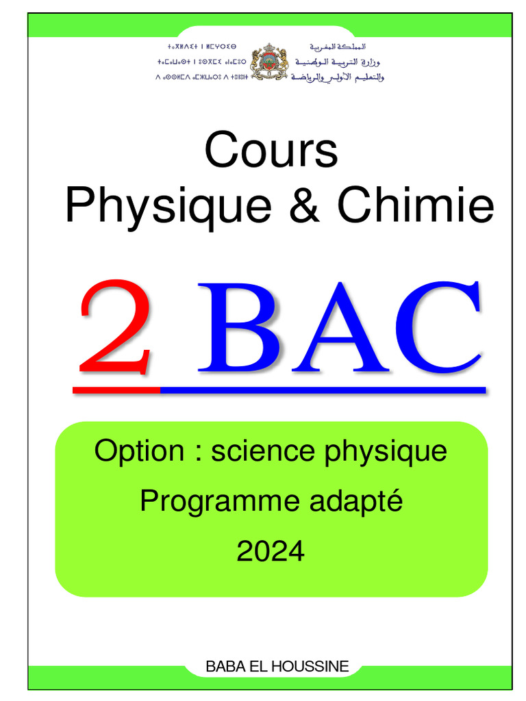 Cours 2 Bac Sp 2024 Pdf Noyau Atomique Vagues
