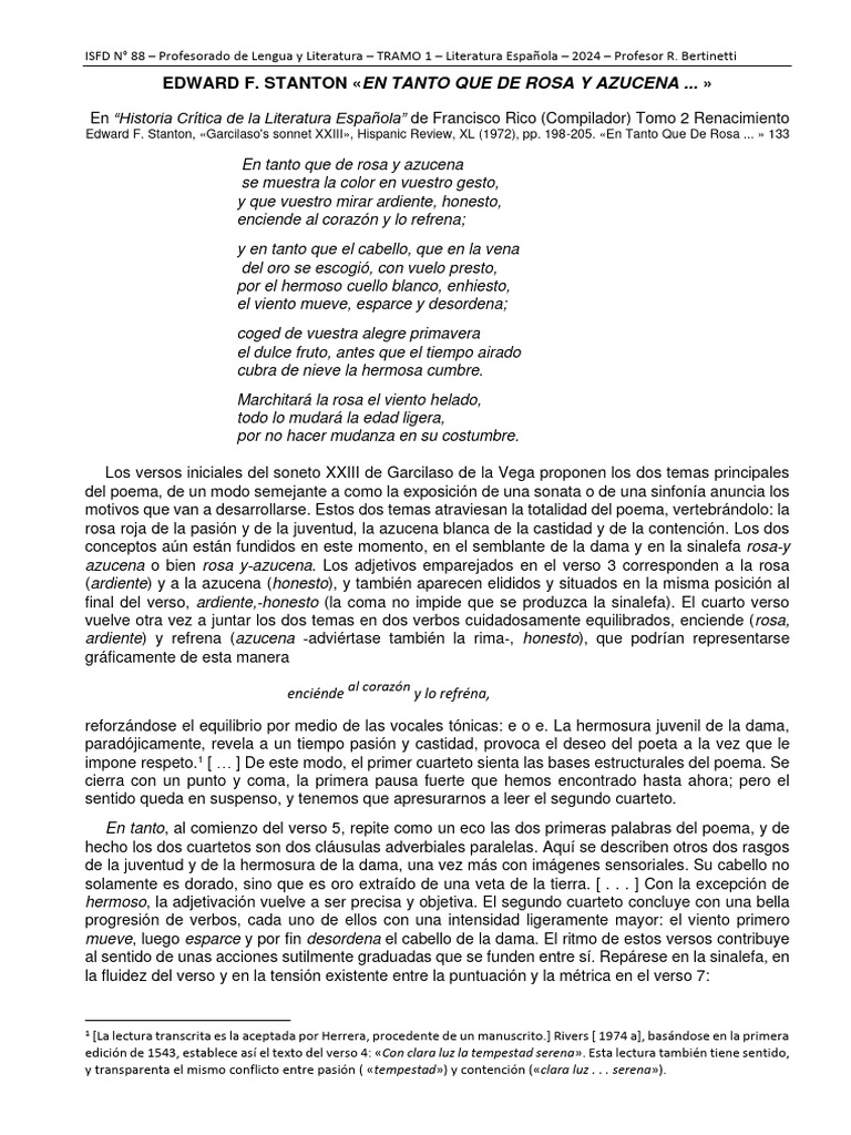 EDWARD F - en Tanto Que de Rosa y Azucena | PDF