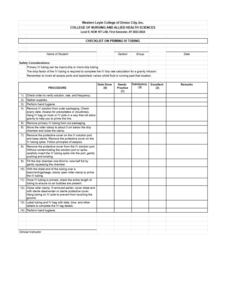 Nursing IV Procedures Guide | PDF | Intravenous Therapy | Syringe