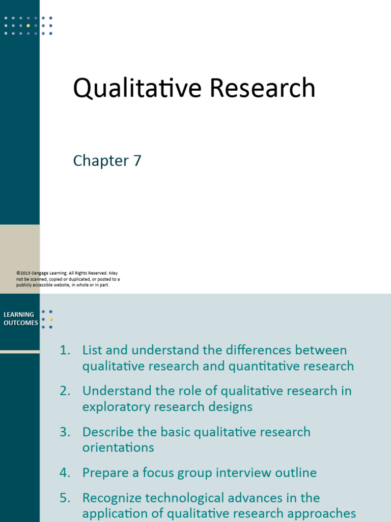 Qualitative Research - Chapter 7 | PDF | Focus Group | Qualitative Research