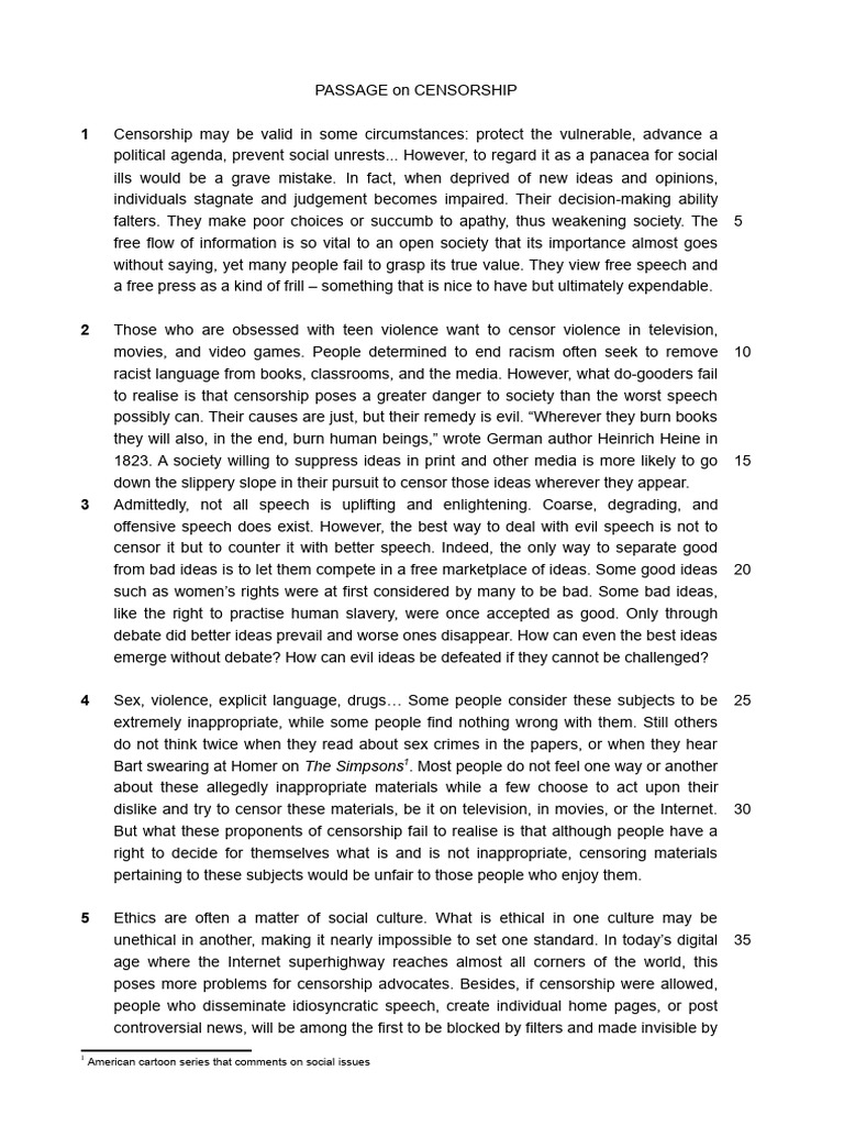 2011 Mid Year P2 Insert - CENSORSHIP | PDF | Censorship | Controversies