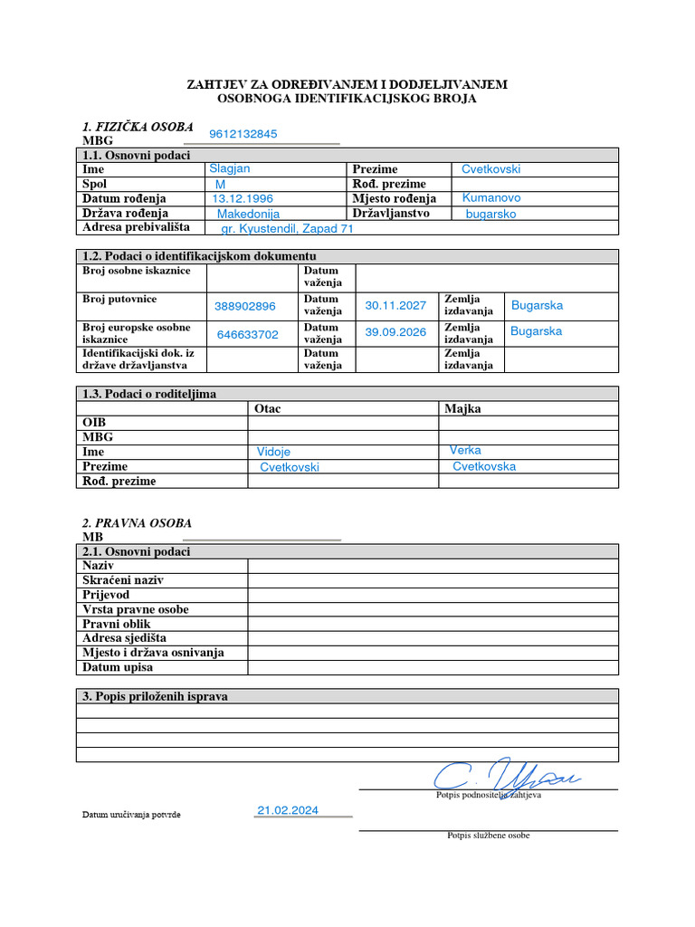 zahtjev-OIB (3) - 240221 - 133737 | PDF