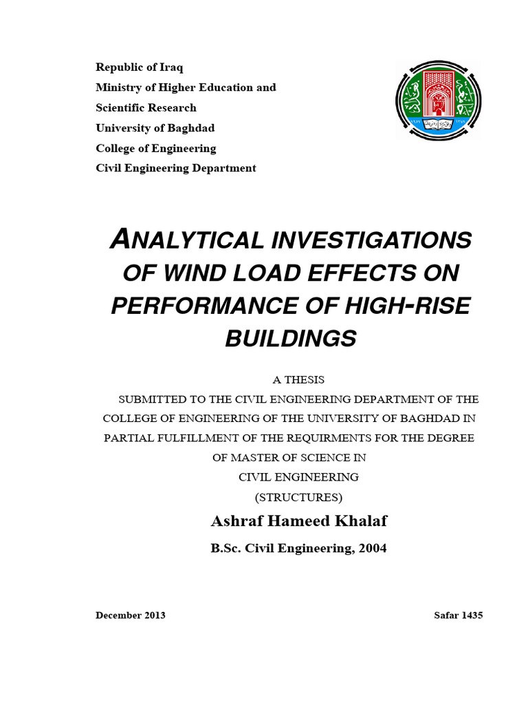 ANALYTICAL INVESTIGATIONS OF WIND LOAD EFFECTS ON PERFORMANCE OF HIGH ...