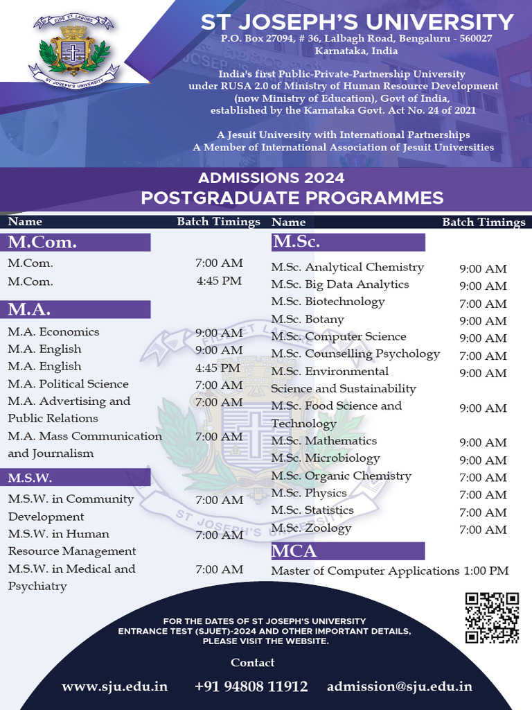 Final Broucher SJU 2024 | PDF | Science | Psychology