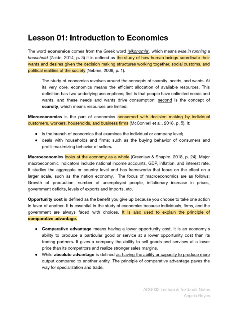 Introduction To Economics Pdf Elasticity Economics Microeconomics