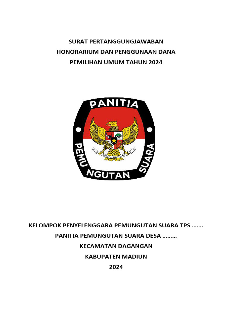 Contoh Format KPPS Terbaru | PDF | Pengelolaan Keuangan & Uang