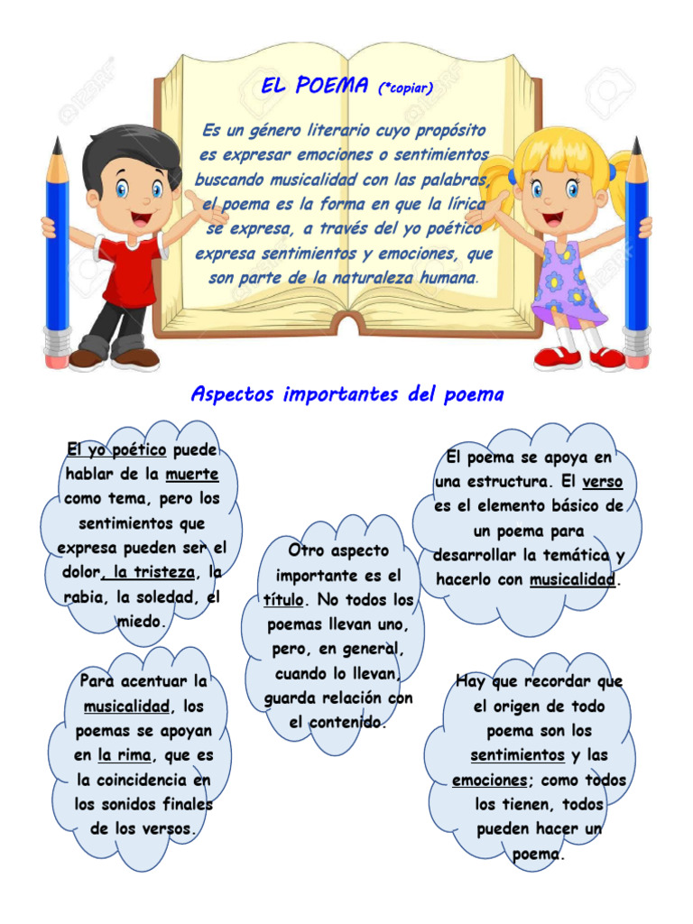 Poemas y Actividades para Quinto Grado | PDF | Poesía
