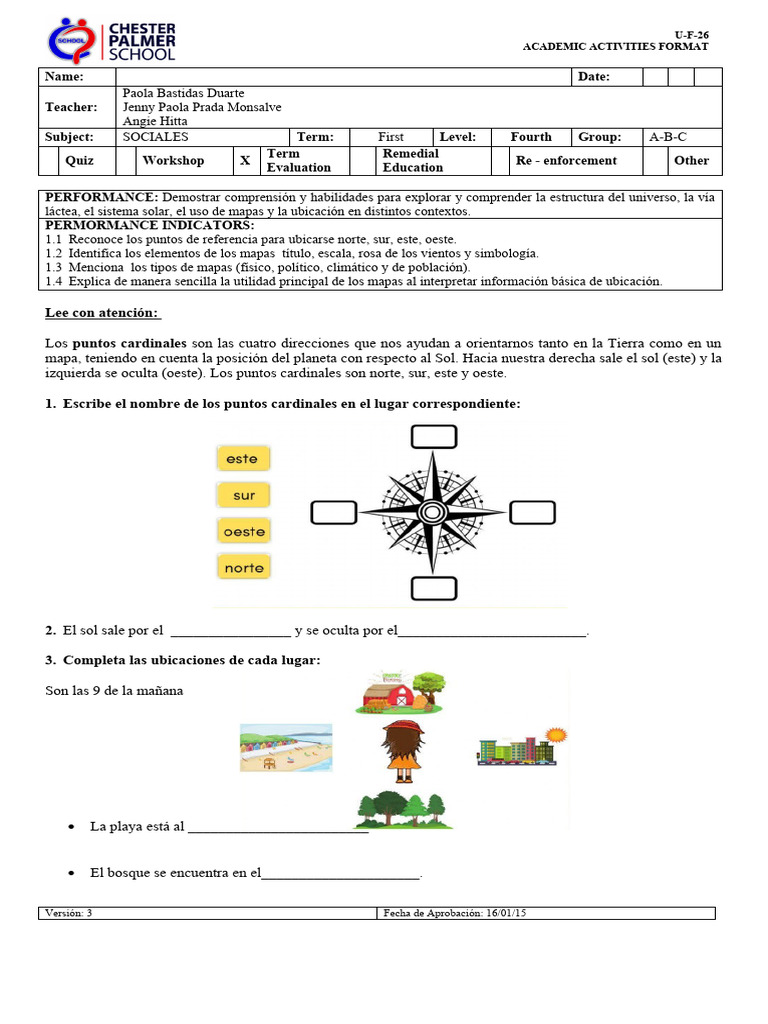 Geografía Básica para Cuarto Grado | PDF | Mapa | Ciencias de la Tierra