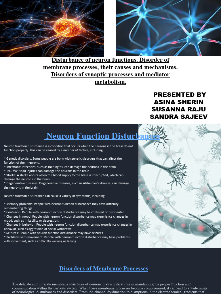 Nervous System Disorders | PDF | Neuromuscular Junction | Neurotransmitter