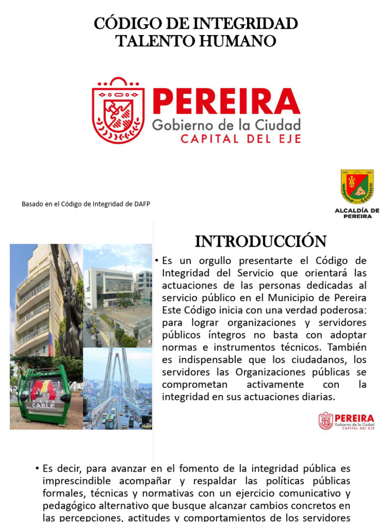1 CÓDIGO DE INTEGRIDAD VIGENCIA 2020 2023 GOBIERNO DE LA CIUDAD - Presentacion - Power - Point ...
