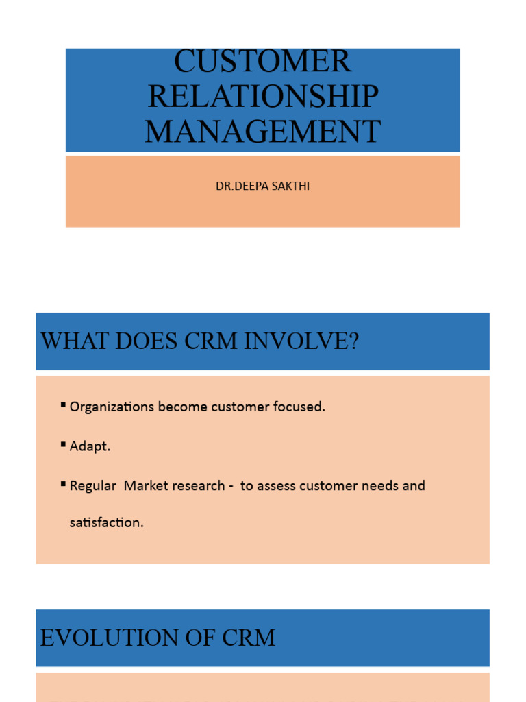 CRM Intro | PDF | Customer Relationship Management | Customer Experience
